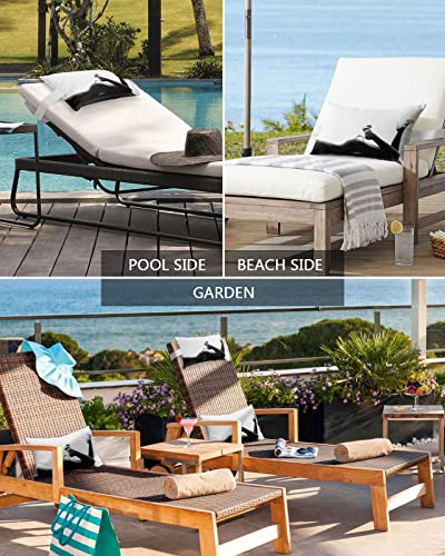 Prime Leader Recliner Head Pillow Lounge Chair Pillows with Insert The Shadow of Sexy Lady with High Heels Lumbar Pillow with Adjustable Strap Outdoor Waterproof Patio Pillows for Beach Pool, 2 PCS