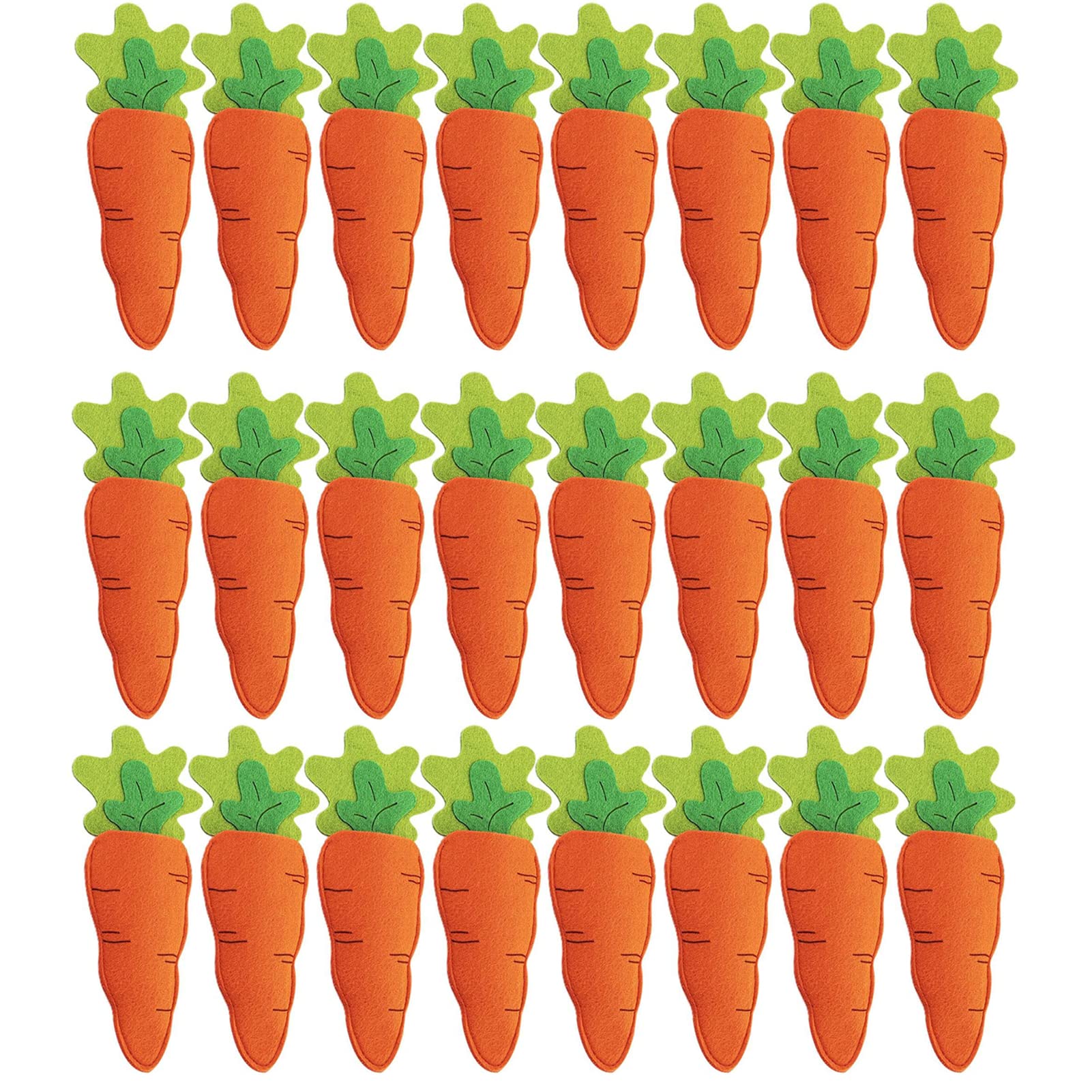 Easter Utensil Cutlery Holders, Easter Carrot Shape Silverware Tableware Utensil Holder, Easter Felt Cutlery Holder Pouch Bags, Reusable Utensil Sleeve for Knife Forks, Easter Table Decoration