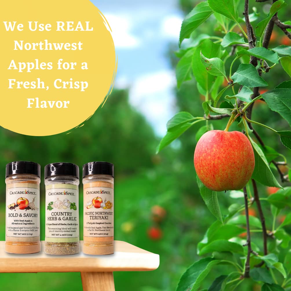 Cascade Spice BOLD & SAVORY Spice Blend and BBQ Rub With Real Apple