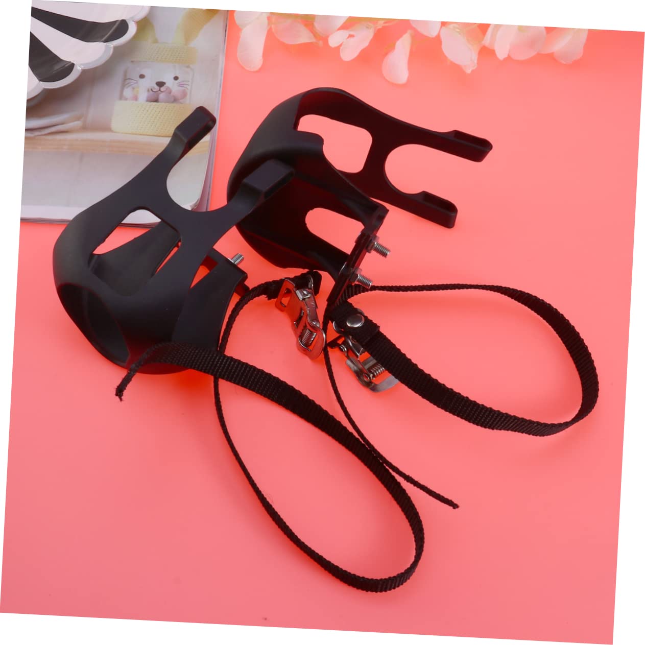 CLISPEED Bicycle Pedal Straps 2pcs MTB Pedals Anti-Slip Toe Clip Drawstring Bike Bike Pedal Straps