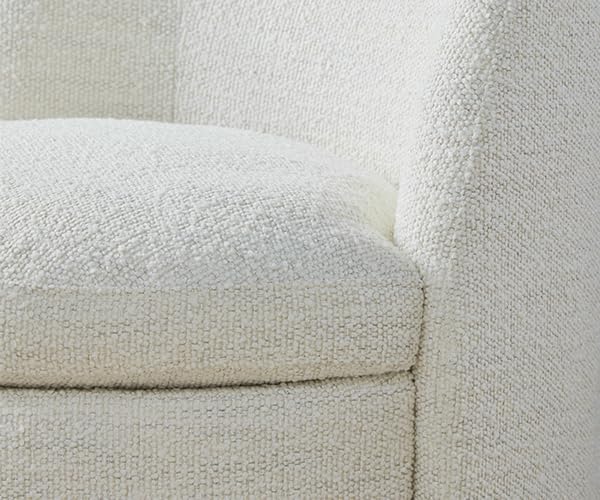 CHITA Swivel Barrel Chair, Comfy Boucle Accent Chair for Living Room, Cream