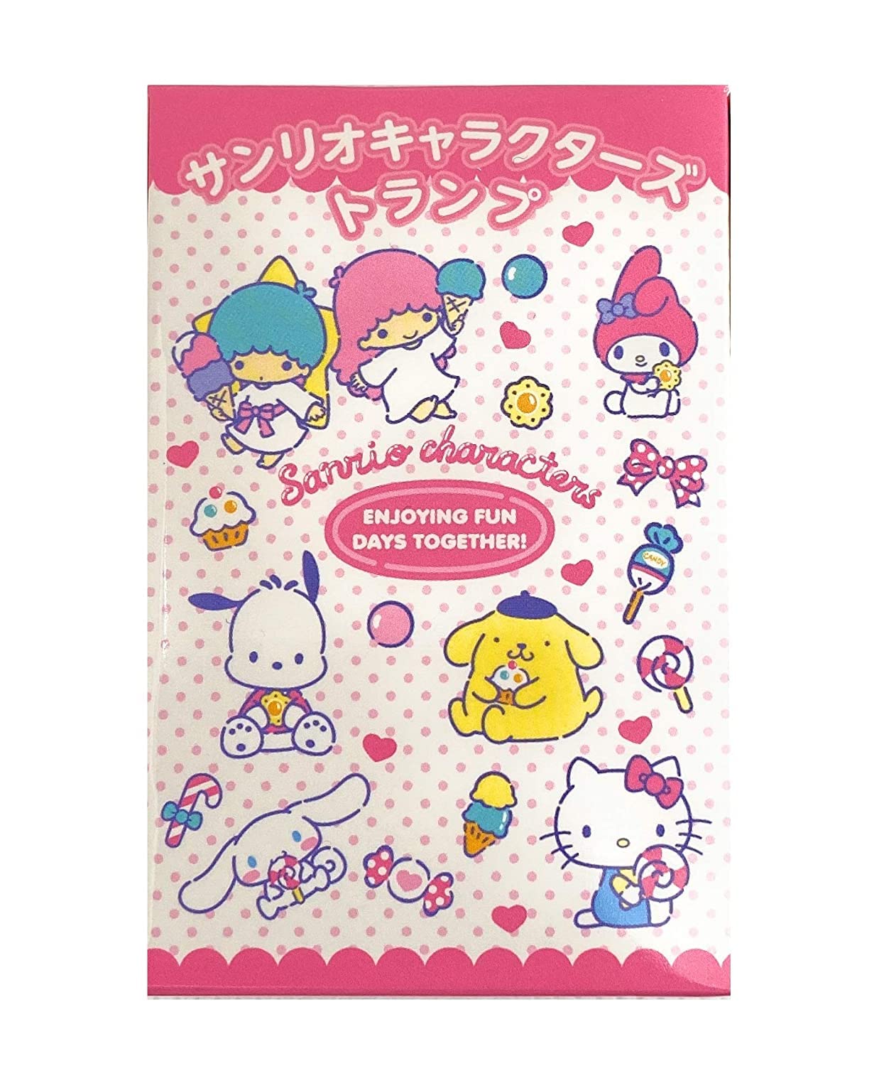 Sanrio Characters Playing Card Hello Kitty, Little Twin Stars, My Melody, Cinnamoroll, Pompompurin, Pochacco 3.5in x 2.4in x 0.7in with Paper case