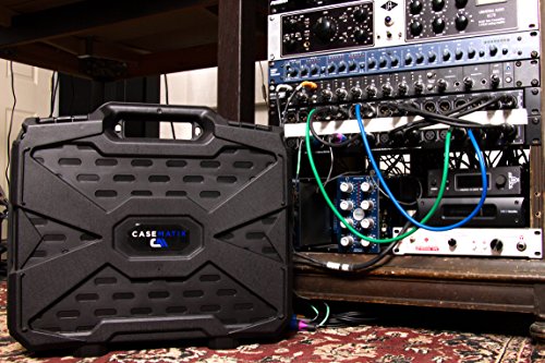 CASEMATIX Wireless Microphone System Hard Case Compatible with 12 Sennheiser, Shure Mic, Nady, AKG or VocoPro Microphones and More Handheld Transmitter Mics, Case Only