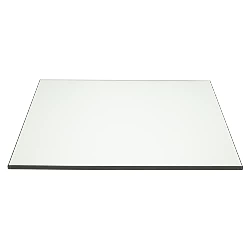 Pro Safe Glass 14 Square Tempered Clear Glass Table Top - 3/8 Thick with Flat Polish Edge