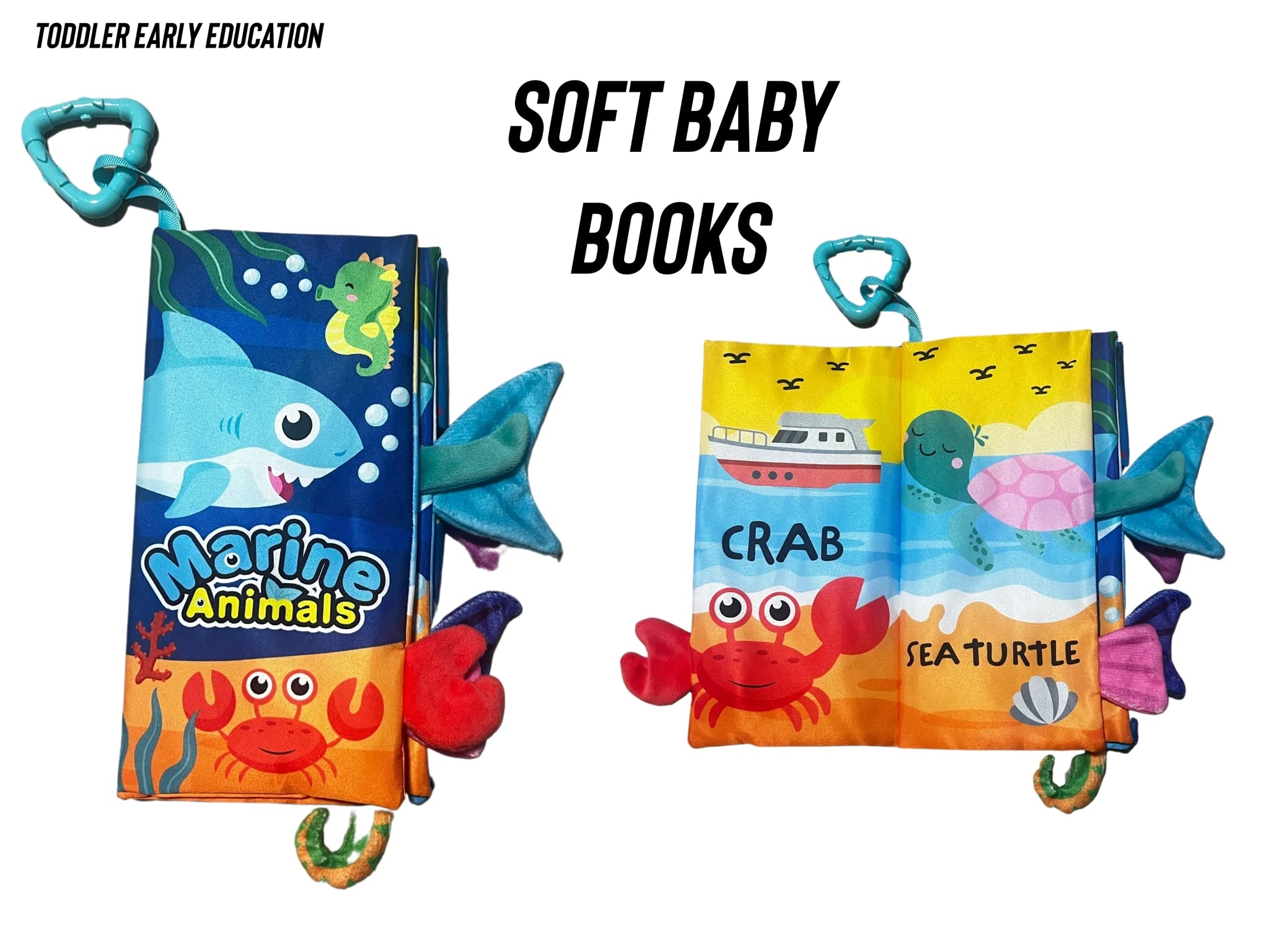 Cloth Books for Babies, Sensory Tactile Books for Babies and Toddlers, Early Interactive Development Toys for Boys and Girls
