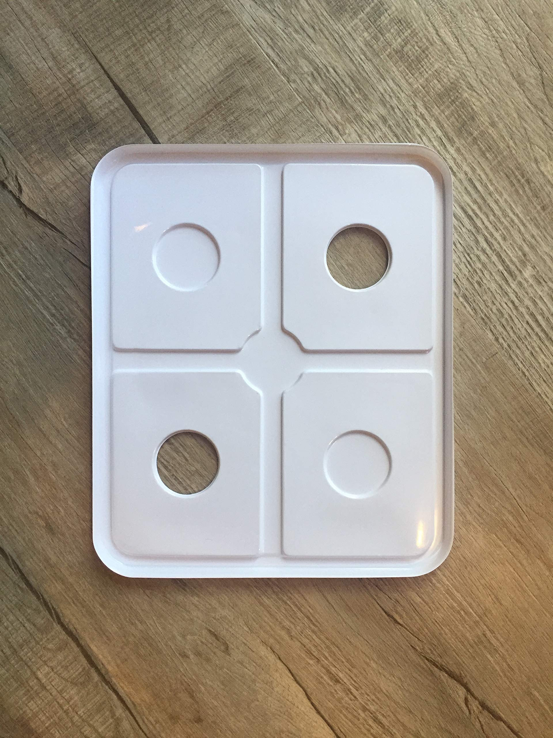 Dutch Bucket Lid, Hydroponic, 2 x 1-3/4" Holes, 12" x 10", White - 10 Pack