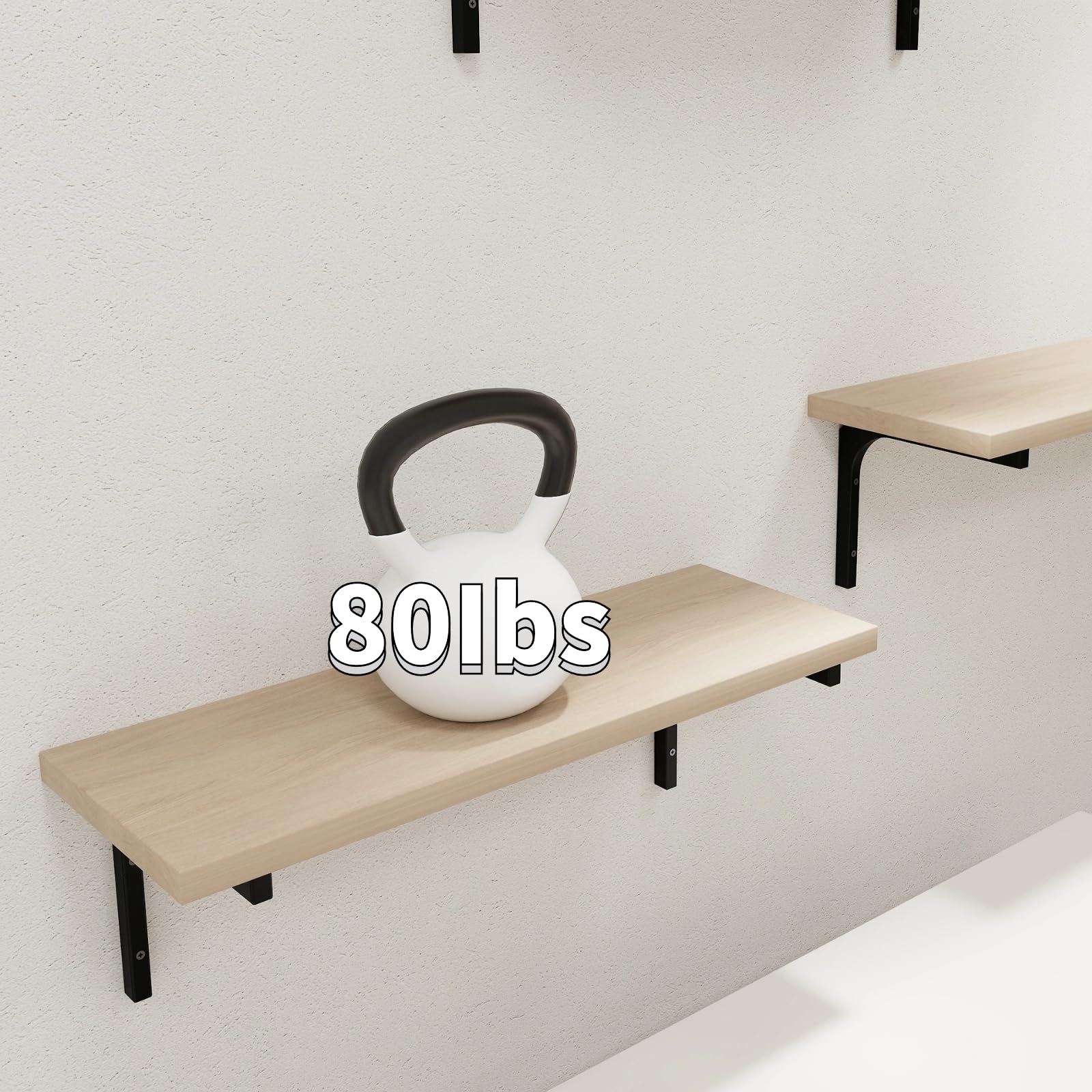 growfessor Floating Shelves-Robust 18mm Boards, Easy to Install, 80LB Weight Capacity, Ideal for Living Room, Bathroom, Kitchen, Wall Decor & Storage (Black Oak-3 tier+1 wire basket)