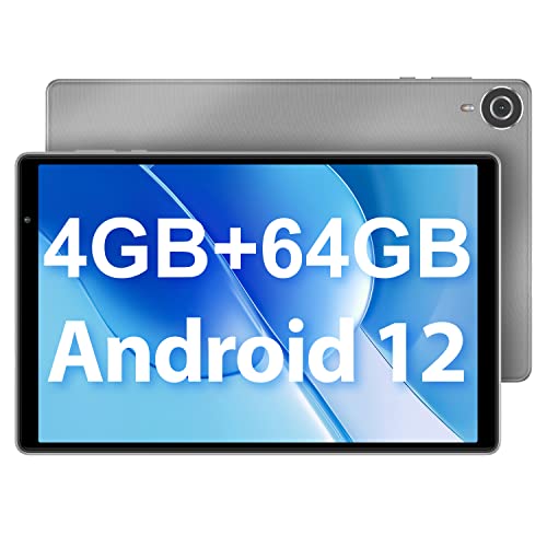 TECLAST 10.1 inch Tablets Android 12, 4GB RAM+64GB ROM(TF 1TB), P25T Wi-Fi 6 Android Tablet, 2.4G/5G WiFi, 1.8Ghz Quad-core CPU, 800x1280 IPS, Bluetooth 5.0, Dual Cameras, 6000 mAh, Stereo, Type-C