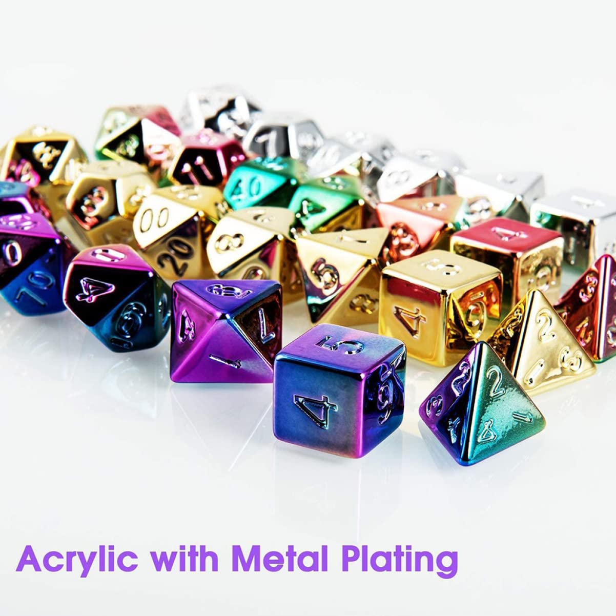 Desktop Toys 7pcs Polyhedral Dice polyhedral dice RPG dice Math dice Set Tabletop Roleplaying Educational Dice
