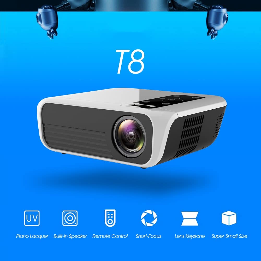 FZZDP Full 1080p Projector 4k 5000 Lumens Cinema Proyector Beamer Compatible USB AV with Gift ( Size : Sync Screen Version )