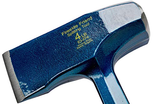 ESTWING Fireside Friend Axe - 14" Wood Splitting Maul with Forged Steel Construction & Shock Reduction Grip - E3-FF4, Blue