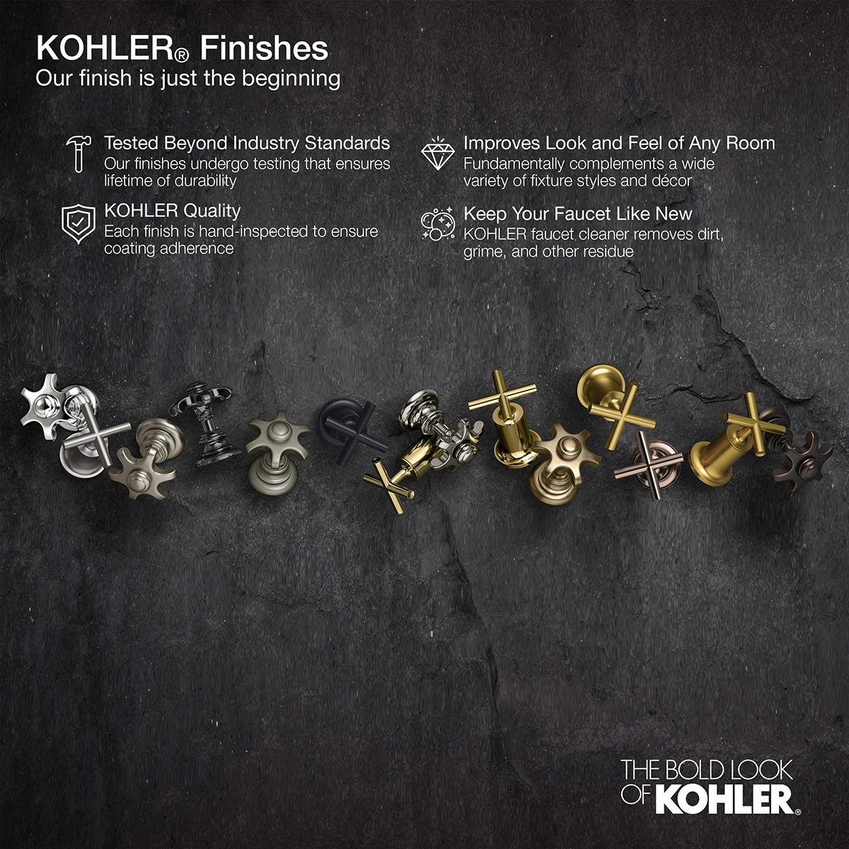 Kohler T37396-BL PureFlo™ Traditional Push-button bath drain trim