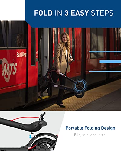 Hiboy KS4 Pro Electric Scooter with 500W Motor, 19 MPH 25 Miles Range, 8"-10" Tires Electric Scooter Adults, Portable Folding Commuting E-Scooter with Double Braking System and Hiboy App