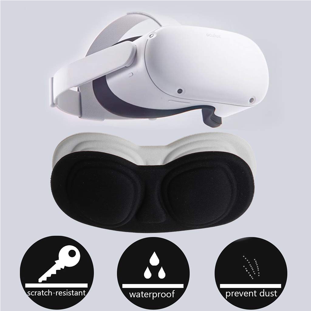 sara-u 2pcs Dustproof VR Lens Anti Scratch Case Protective Cover Skin for Oculus- Quest 2 VR Headset Glasses Accessories One Size