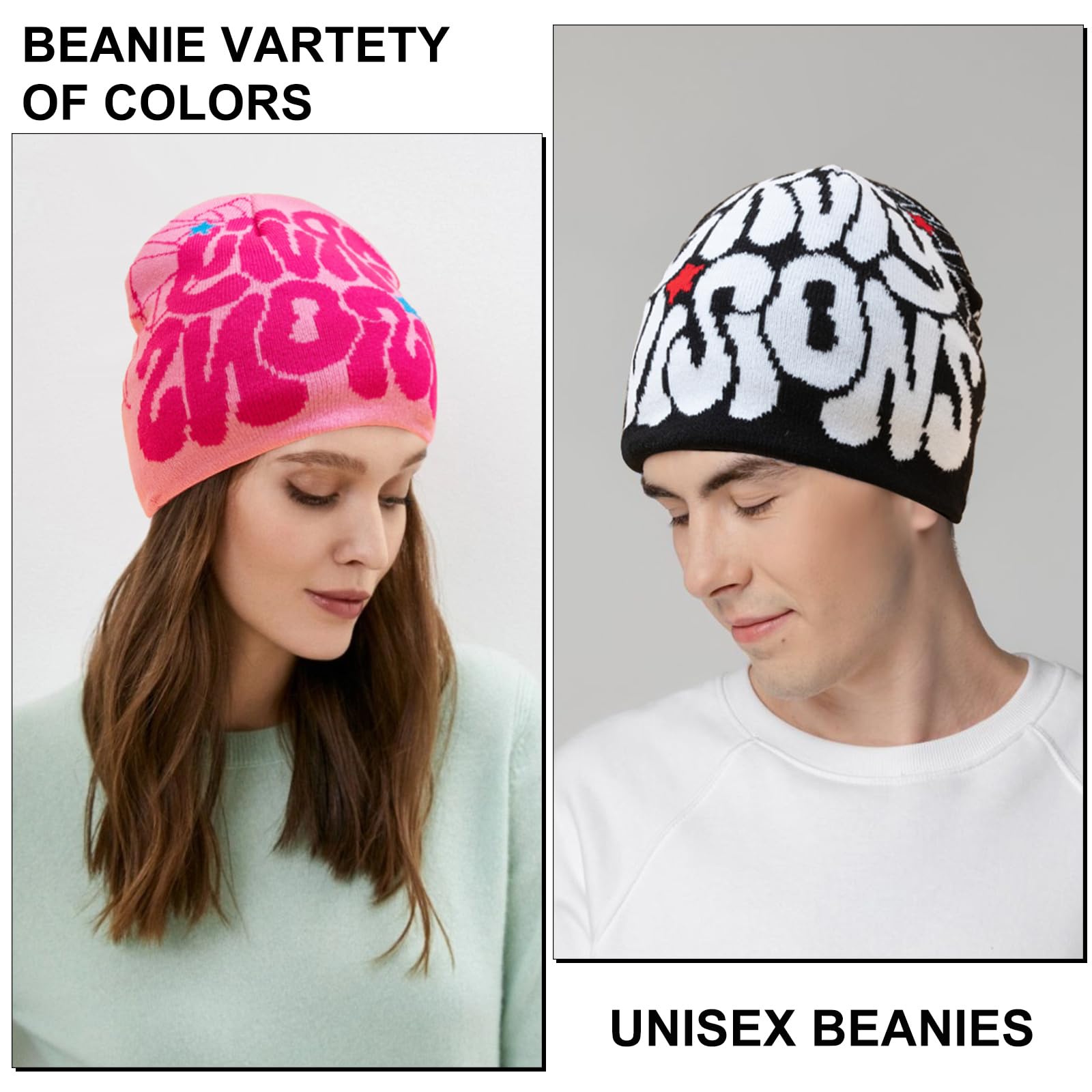 DKYM 4 Pcs Y2k Beanies Spider Web Beanie Y2k Hat Winter Knitted Hat for Women Men Graphic Beanie Pink Beanies Beanies Hats Men Designs Spider Beanie Y2k Accessories 5
