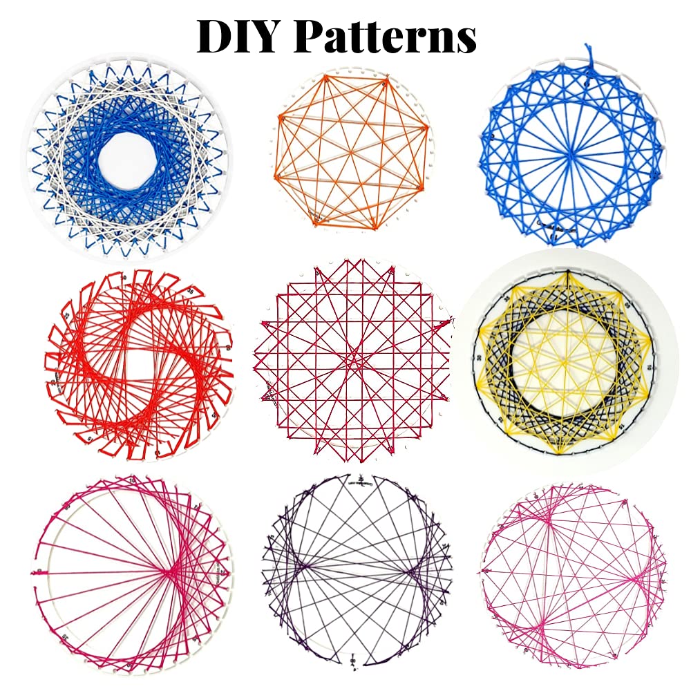 String Art Kit - Set of Frames with Strings - Math Activity Kit - DIY Kit - Without Nails - for Kids and Teens - Art and Craft Gift (Set of 5)