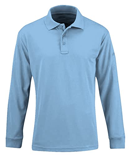 Propper Men's Standard Uniform Polo-Long Sleeve, Light Blue, X-Small