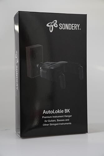 Sondery Guitar Wall Mount Hanger, Auto Lock and Adjustable Hook Holder for Acoustic and Electric Guitar, Ukulele, Bass, Banjo and Mandolin