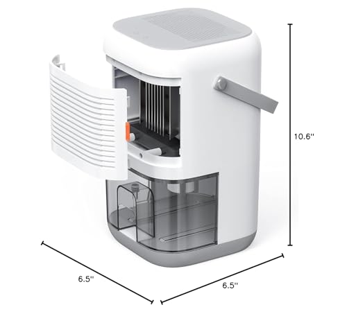 Small Dehumidifiers for Home, AIERVEN 49 OZ Quiet Dehumidifier with Auto Shut Off, Portable Dehumidifiers for Bedroom, Bathroom Closet, RV, 2600 Cubic Feet (280 sq ft)