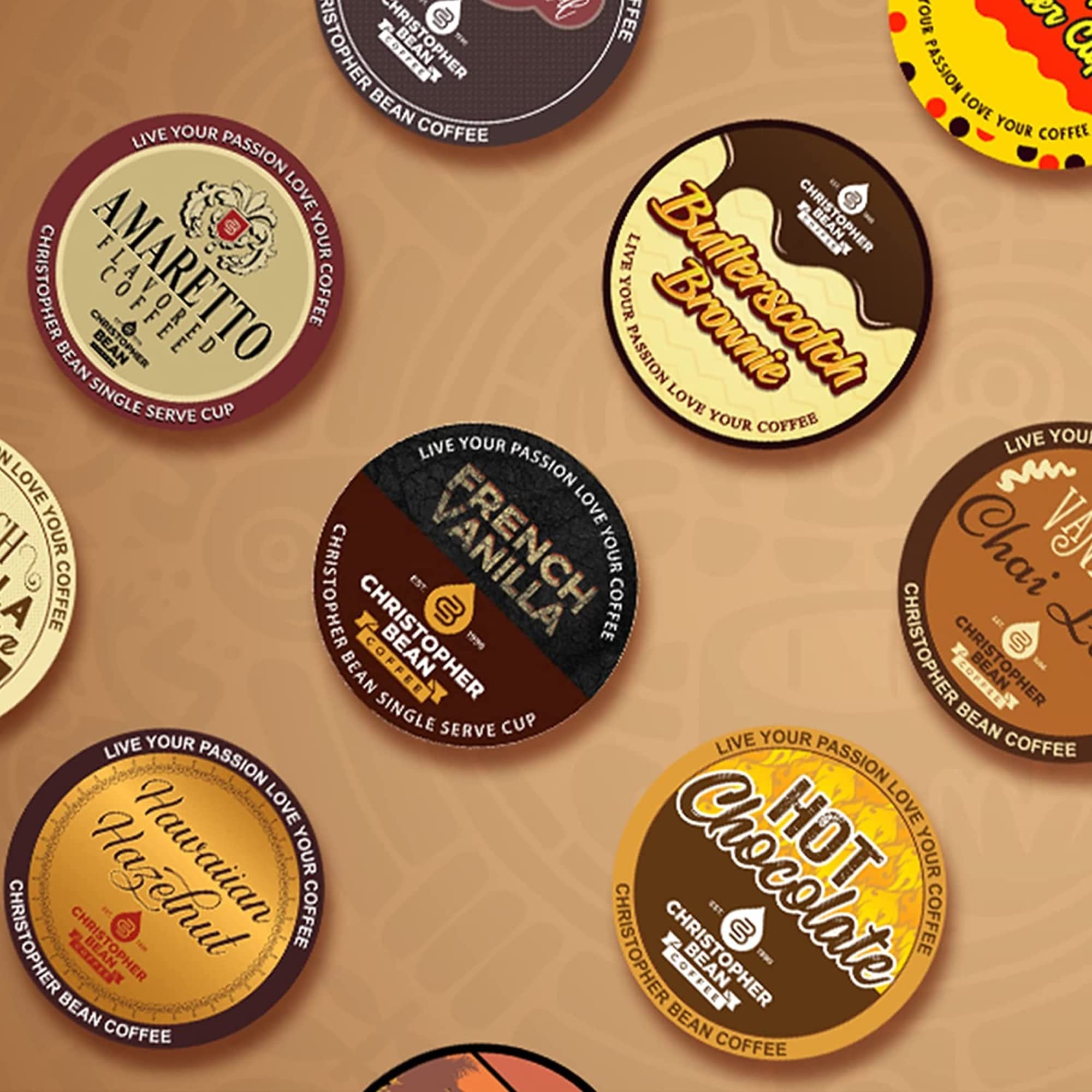 Chocolate Decadence Single Coffee Cup, (Regular) 100% Recyclable Single Serve Flavored Pod, 100% Arabica, No Sugar, No Fats, Non-GMO, 18 Cups of Regular Coffee Per Box – Christopher Bean