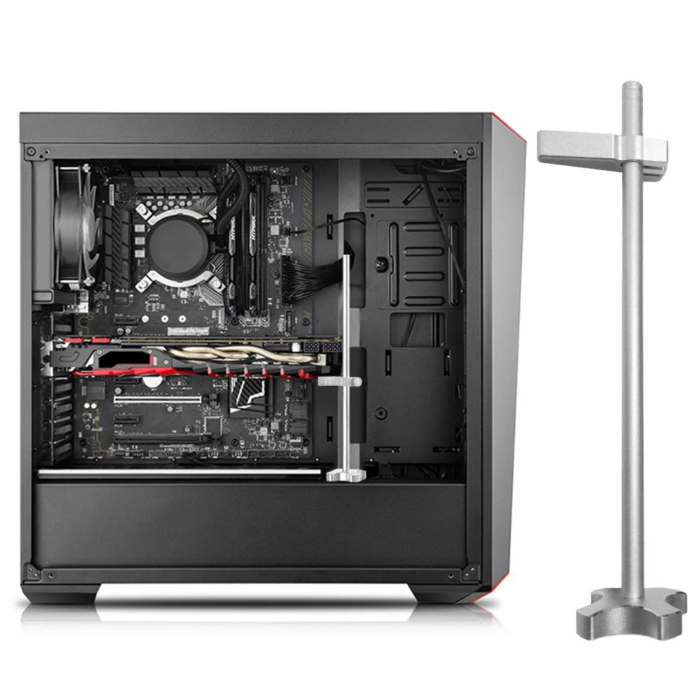 Computer Graphics Card GPU Brace Support Bracket ,Verticle GPU Sag Stand, Video Card Sag Holder Verticle Stick Mount for Computer Cases