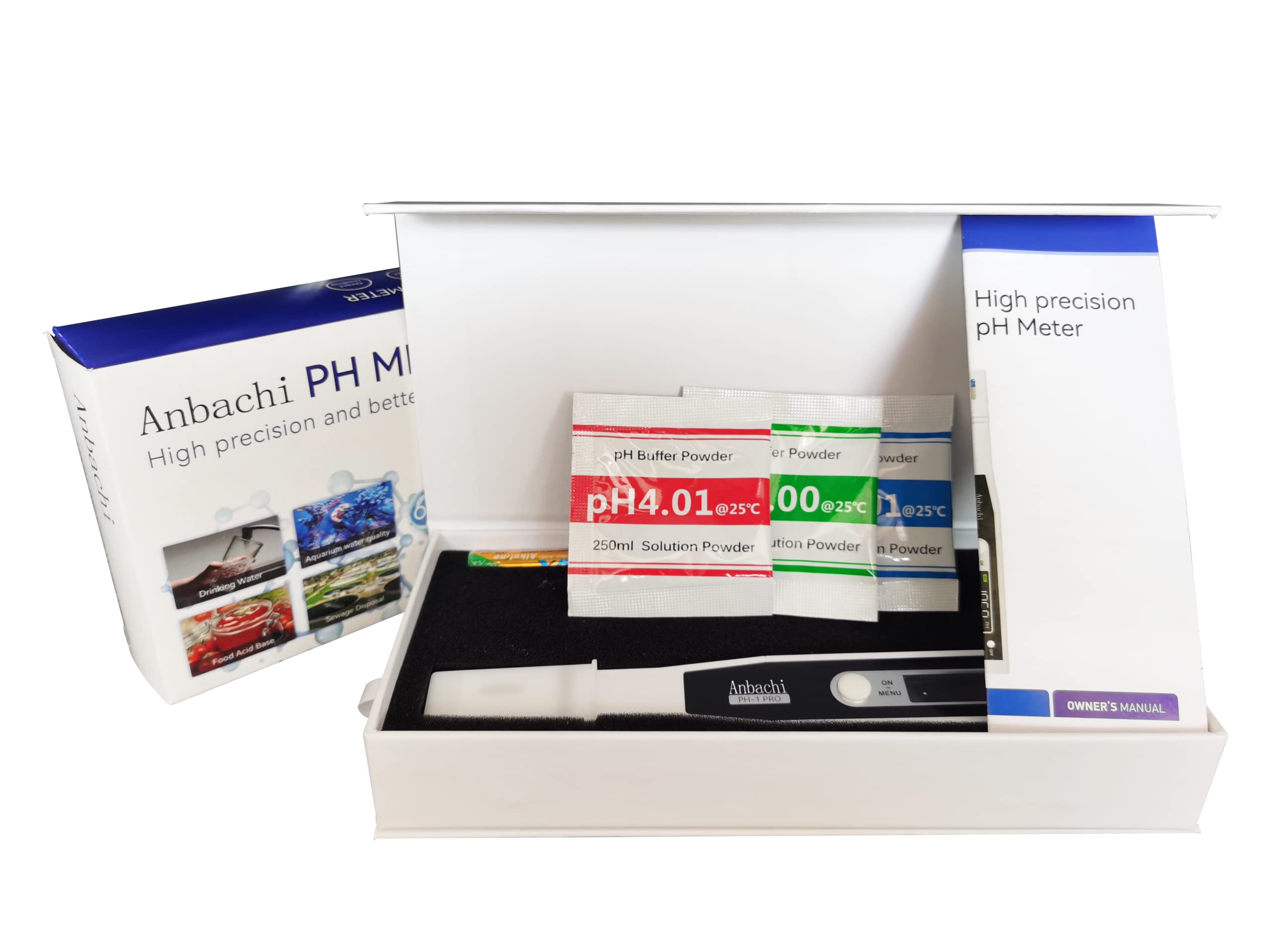 PH Meter acidometer ph Tester high Precision pH Temperature 2in1