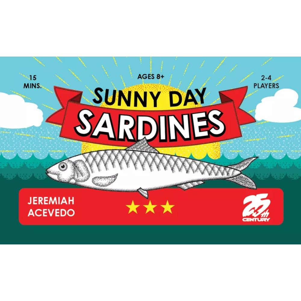 Sunny Day Sardines, Bite Sized Travel Card Game for 2 to 4 Players, Comes in a Mint Tin - 25th Century Games