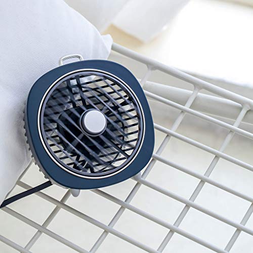 Toxz Portable Mini Fan Desktop Rotating Fan with Night Light,USB Rechargeable,Silent 3-Speed Wind,Simple Durable Small Fan,125x57x135mm