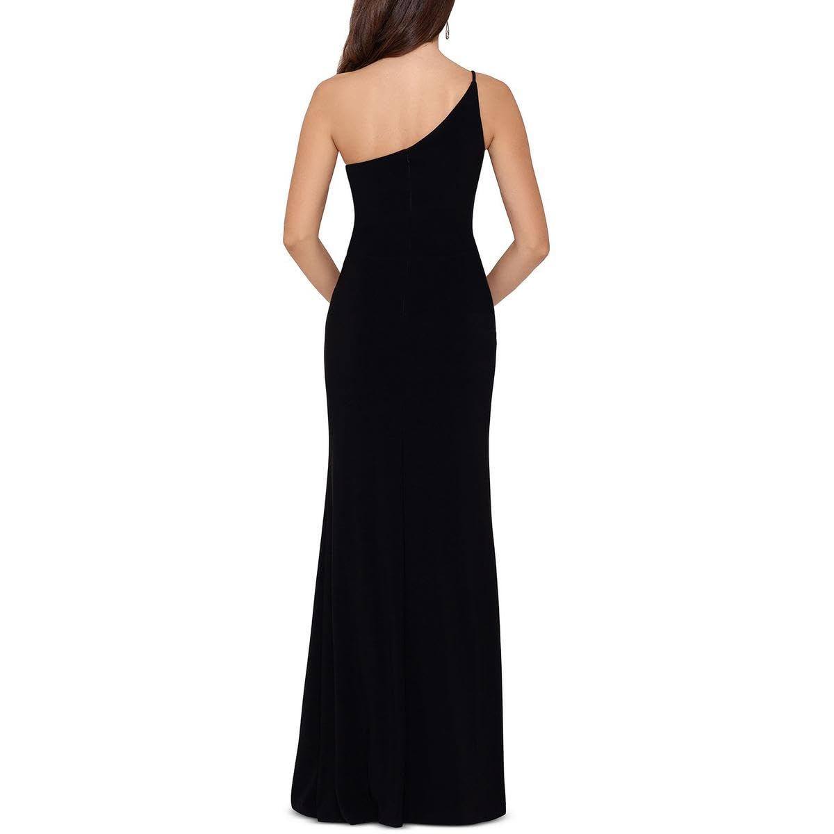 Xscape One Shoulder Ity with Color Lining Black/Nude 4