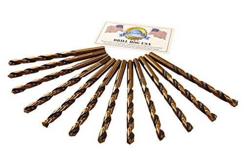 Drill Hog USA 1/4" Drill Bit HI-Molybdenum M7 12 Pack