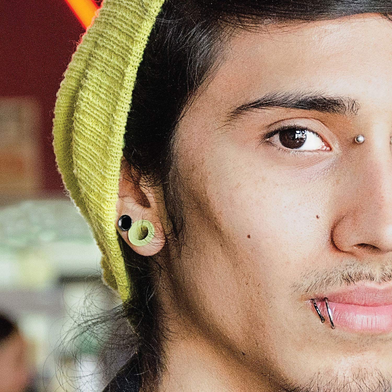 BodyJ4You Ear Tunnel Plugs Black Double Flare Gauges 6G 4MM Flesh Stretching Piercing Jewelry