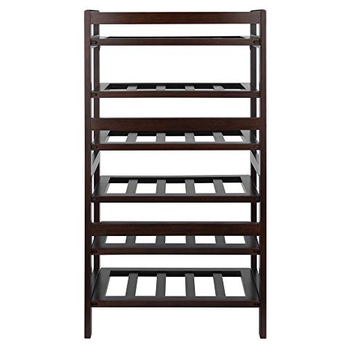 Winsome Silvi Wine Storage, 21.49" W x 38.5" H x 11.54" D, Antique Walnut