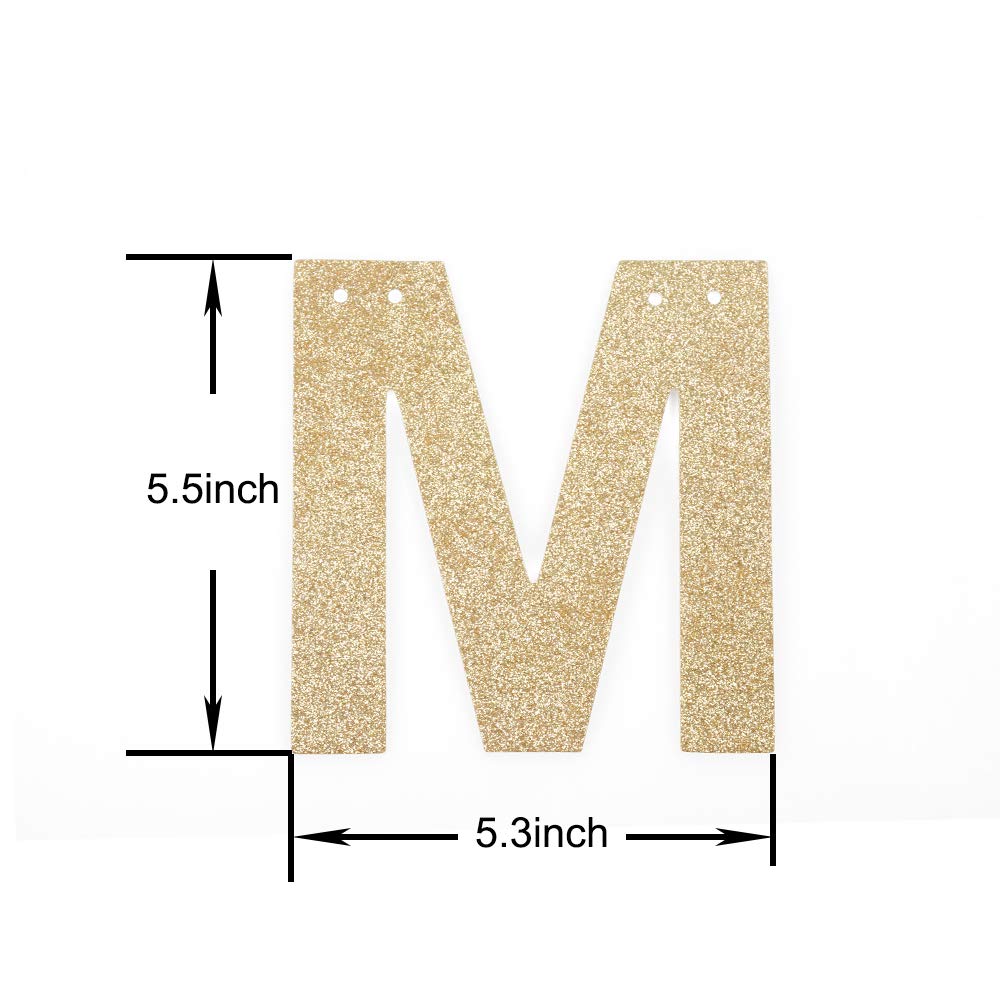 I'm Feeling 22 Gold Gliter Paper Sign Banner, Women/Men's Birthday Party Fun Decorations Backdrops