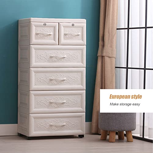 Gdrasuya10 5 Layers Storage Cabinets 6 Drawer Plastic Dresser Storage Closet Organizer,Storage and Organization Drawers Dresser Storage