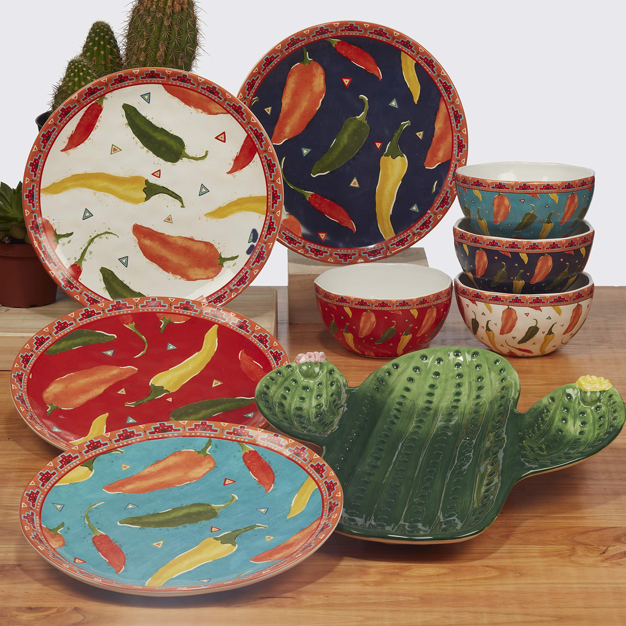 Certified International Santa Fe 9" Soup/Cereal Bowls, Set of 4