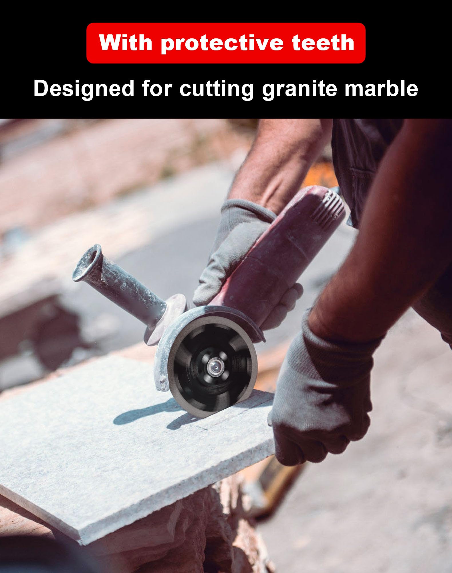 Casaverde 6" Granite Blade,Turbo Diamond Blade with Removable 5/8-11 Thread Cuts for Granite,Marble,Engineered Stone and Ceramic Tiles