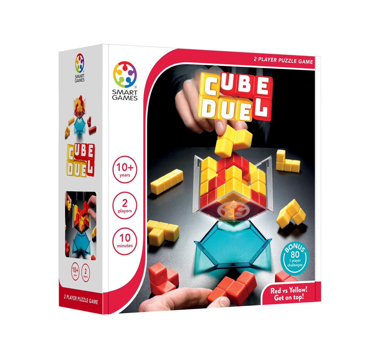SmartGames Cube Duel - a 2-Player 3D Strategy Game with 1-Player Mode Ages 10 - Adult