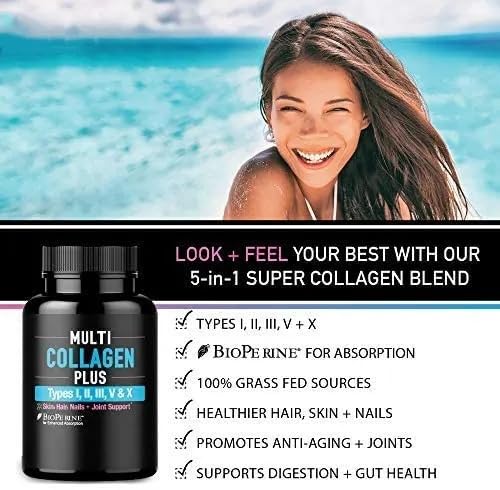 Collagen and Joint Health, Protein Supplement for Healthy Skin, Nails, Bones & Joints - Easy Mixing Nutrients & Proteins