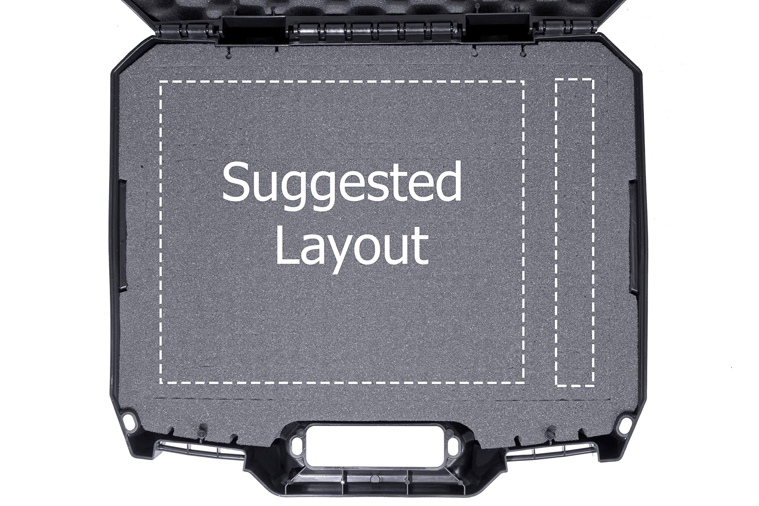 Case Club Projector Travel Case Compatible with Epson VS250 Svga, VS350 xga, VS355 wxga Projectors, Hdmi Cable and Remote with Custom Foam Compartment and Hard Shell Protection