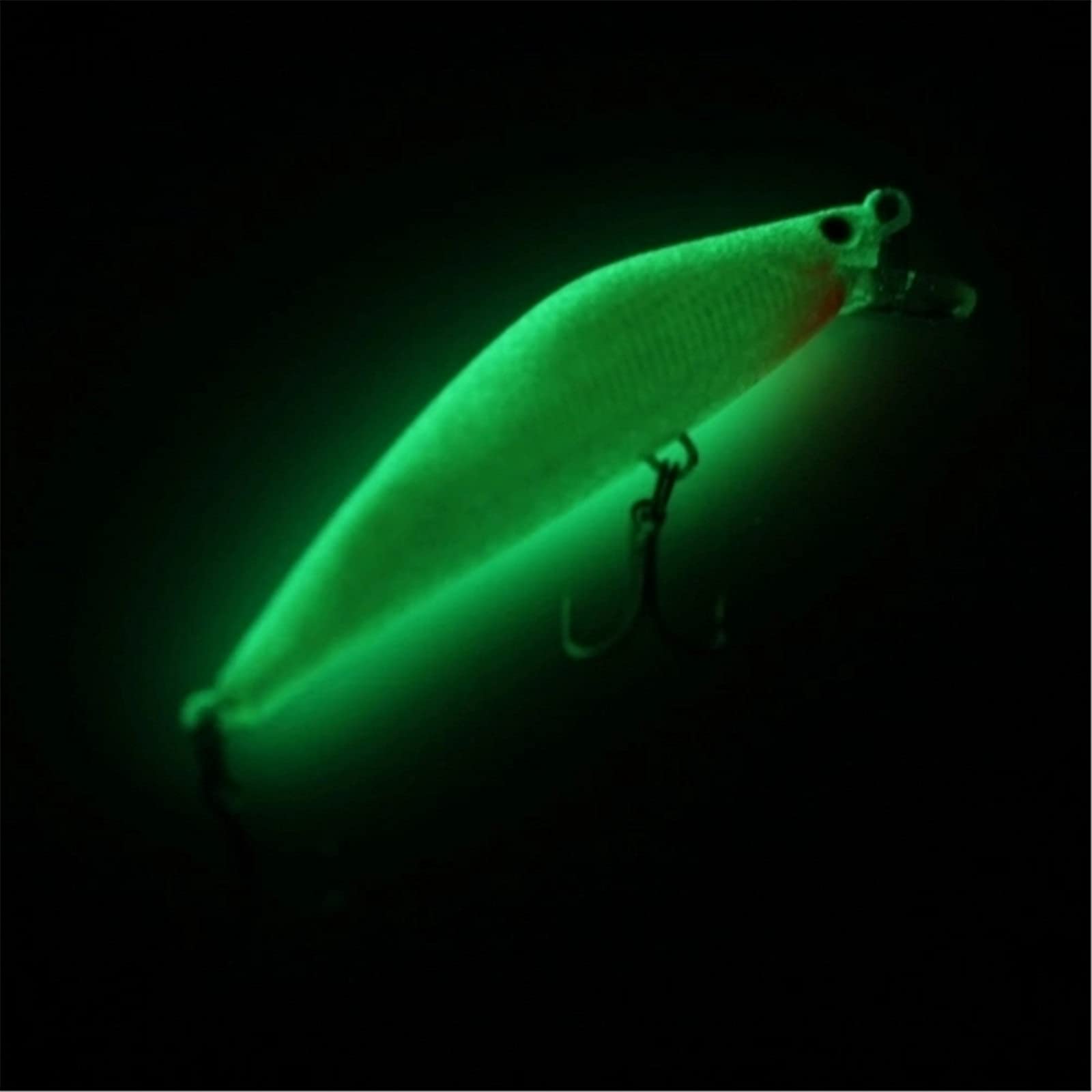 CSSIM Lure Swimbaits 3D Luminous Night Bait Lure Hard Bait Lure Fish Hook Artificial Fishing Tackle Accessory With Two Triangle Hooks 82mm 8g
