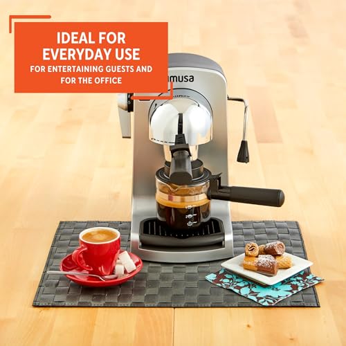 IMUSA 4cup Electric Bistro Espresso Cappuccino Maker, Silver
