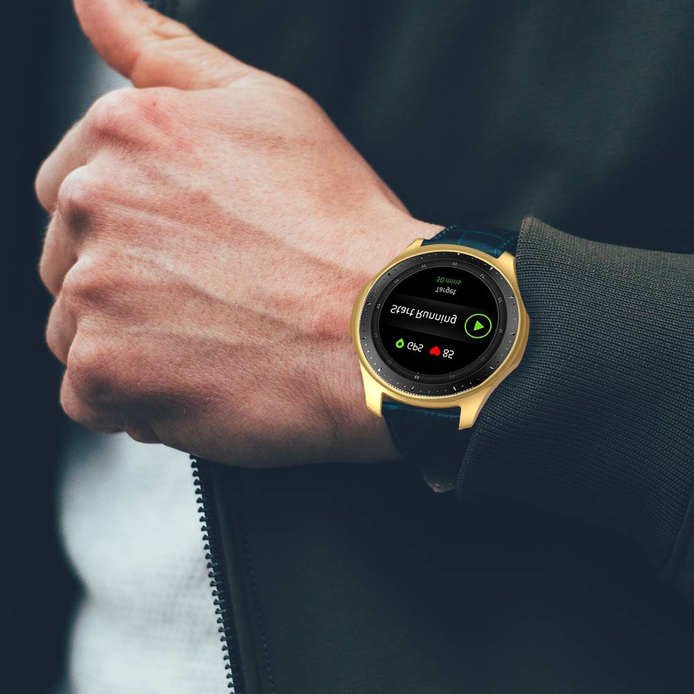 Case Compatible with Samsung Galaxy Watch 46mm, NaHai TPU Slim Plated Case Scratch-Proof Cover All-Around Protective Bumper Shell for Galaxy Watch 46mm SM-R800, (Not Galaxy Watch 4 Classic 46mm)