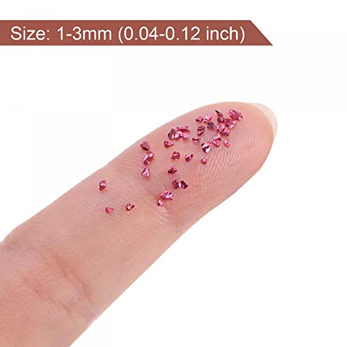 uxcell 20g Crushed Glass Chips, 1-3mm Irregular Metallic Glitter Glass for Craft DIY Jewelry Vase Filler Epoxy Resin Decoration Red