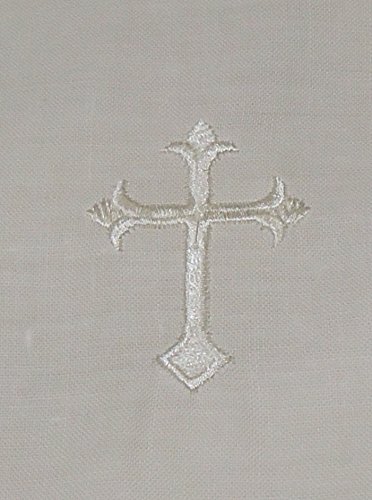 White Linen Baptism Cloth with White Cross Towel Size Model:
