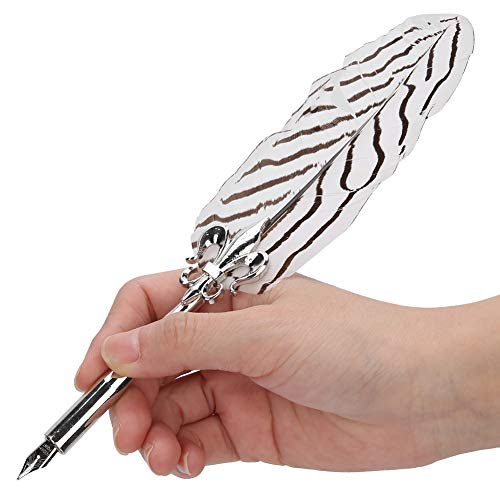 Tyenaza Quill Pen and Ink Set, Feather Pen Ink Set, Feather Calligraphy Pen Set, Valentine’s Day Gift for Writing Lovers Birthday Gift, Holiday Ideal Gift