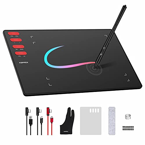 Graphics Drawing Tablet with 8 x 6 Inch Active Area Drawing Tablet, Battery-Free Pen and Express Keys Compatible for Mac/Windows/Android OS