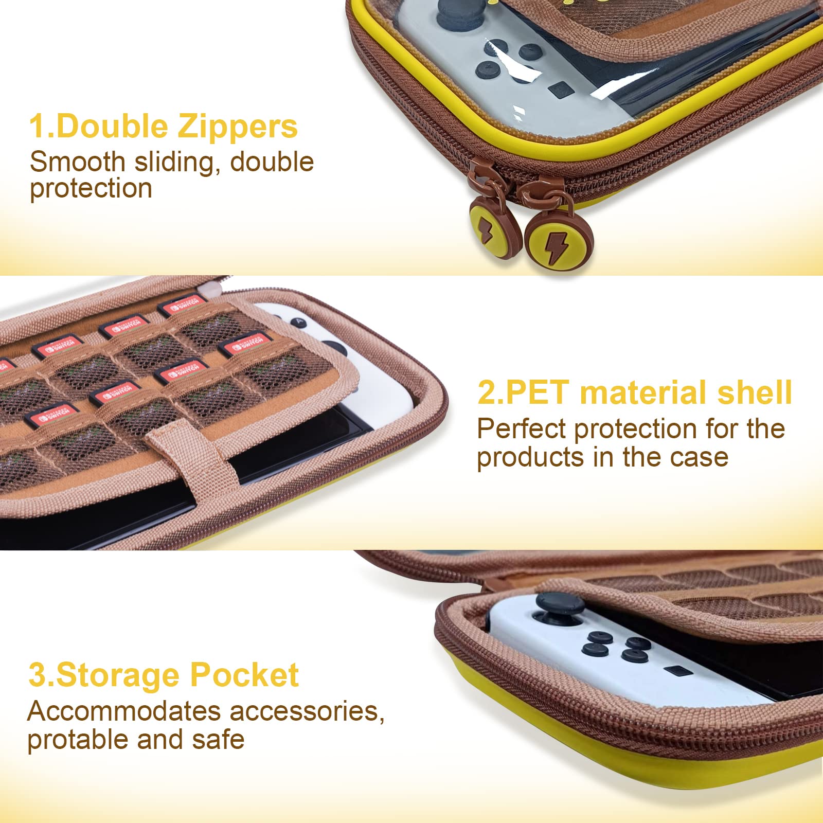DOBE FOMIS ELECTRONICS Carrying Case for Nintendo Switch/Switch OLED Portable Cute Storage Switch Travel Case with Protective Hard Shell 10 Games Card Slots for Console & Accessories