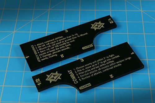 LITKO 3-inch Fight Gauge | Combat Movement | Compatible with Warhammer Age of Sigmar 3rd Edition (Translucent Green)