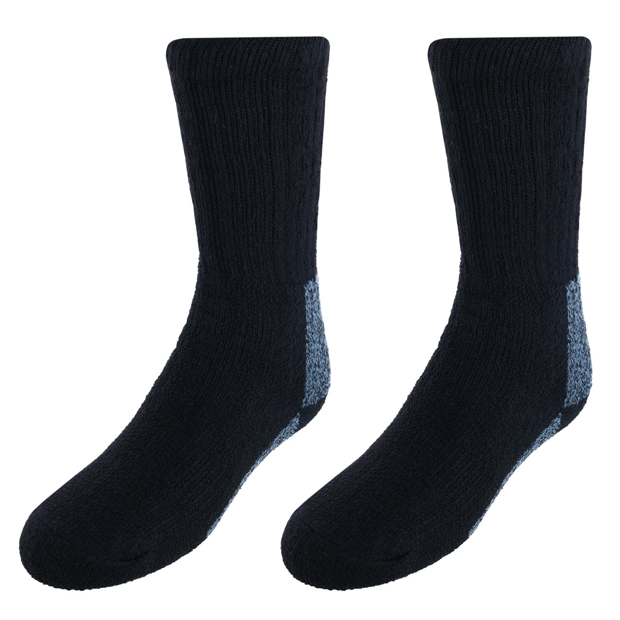 CTM® Kid's Wool Blend Crew Socks (2 Pack), Black