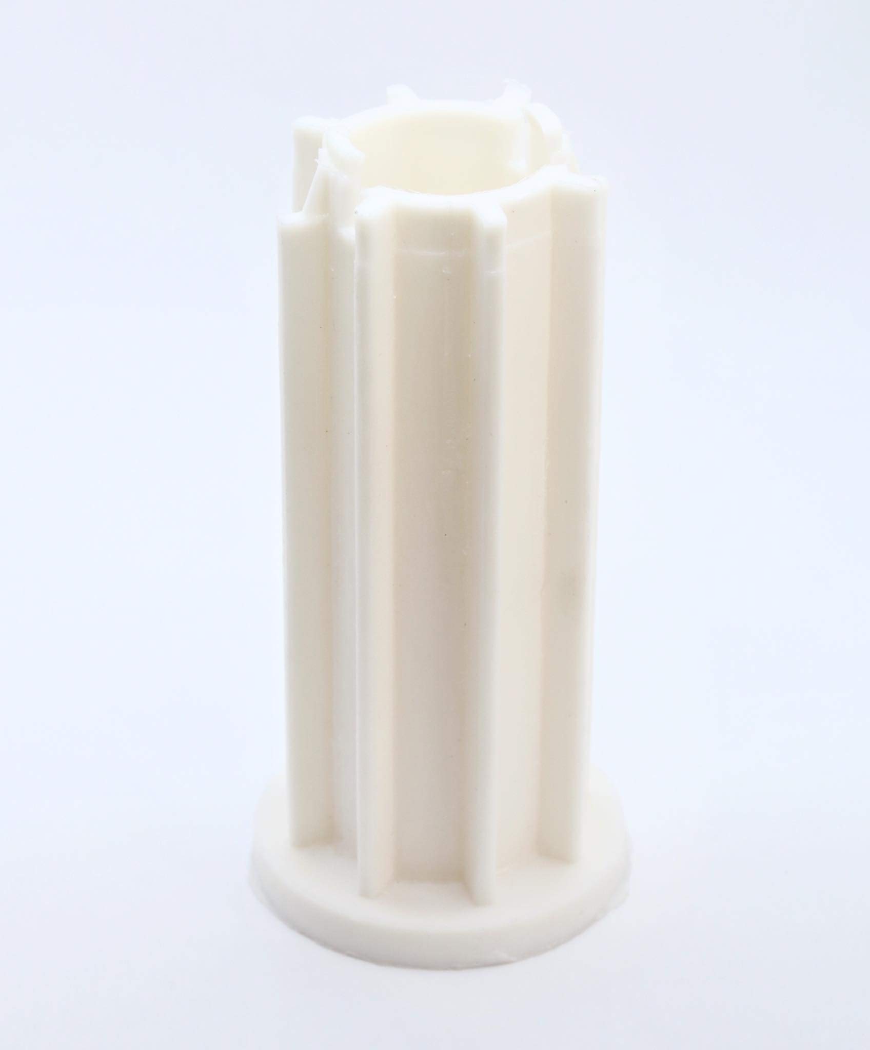 KOMORAX 4 Pack Heavy Duty 1 5/8 White Plastic Insert Bushing Patio Chair Replacement Swivel Chair Rocker Seat Post Base 928